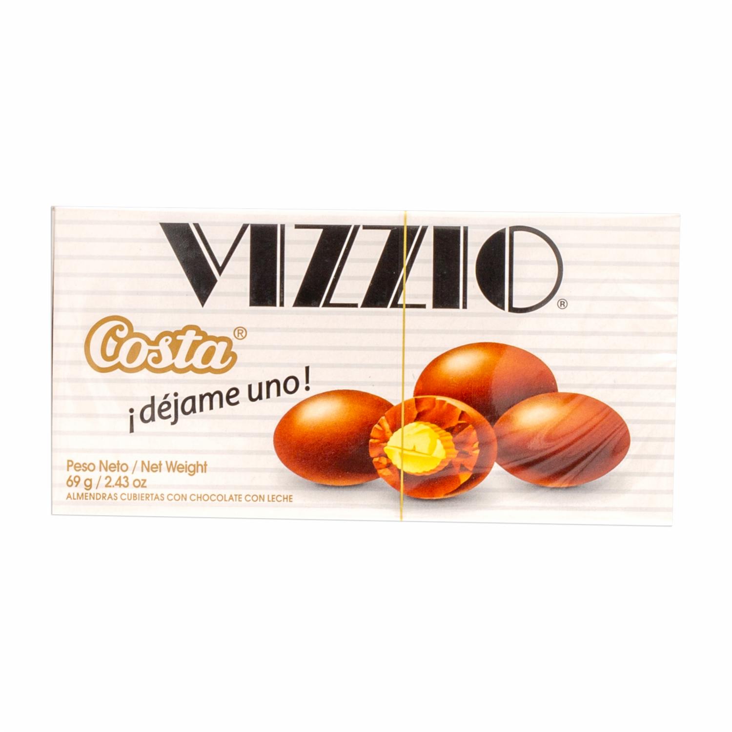 Chocolate Almendras Cubiertas Con Leche VIZZIO 69 G - Dollar Store