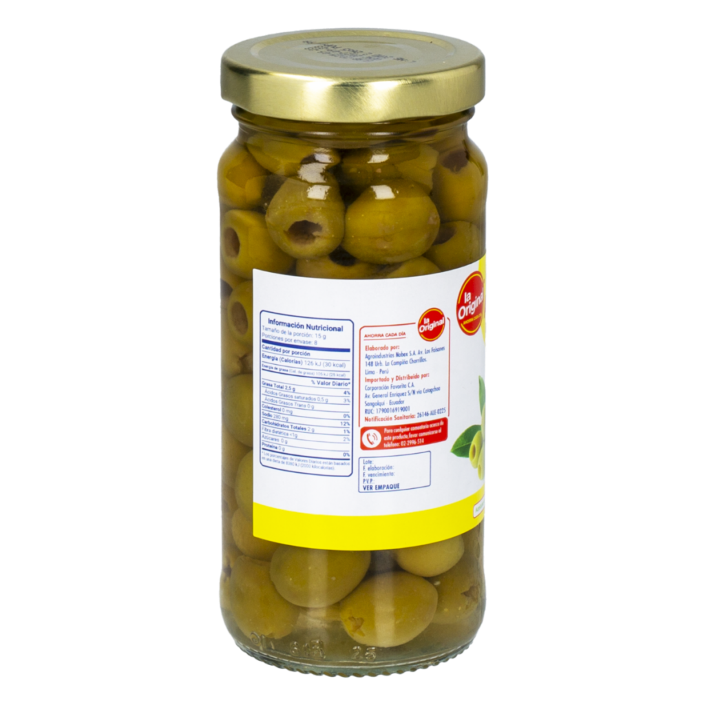 Aceitunas Verdes Deshuesadas LA ORIGINAL 220 G - Dollar Store