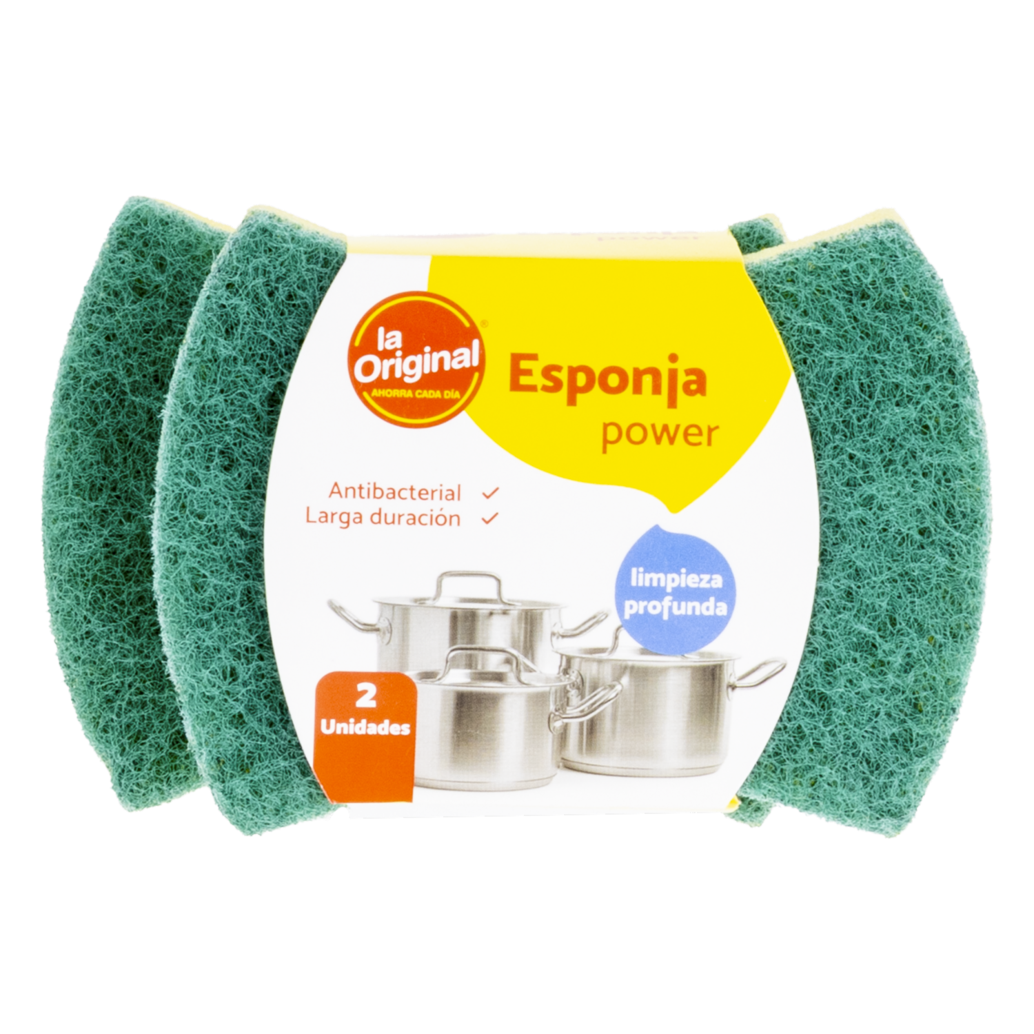 Esponja Lavavajillas Power LA ORIGINAL X 2 Uds - Dollar Store